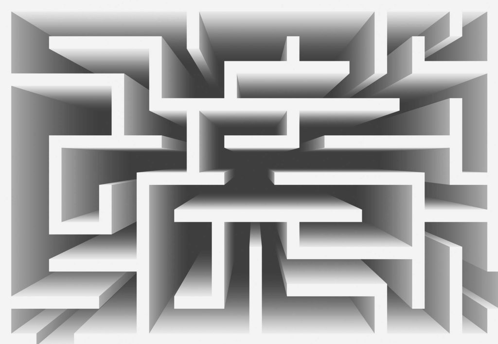 Modern 3D Maze Design(2455WM) - Tapeedikodu.ee